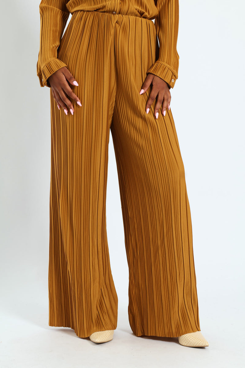Wideleg Bodre Pants - Mustard – LEGiT