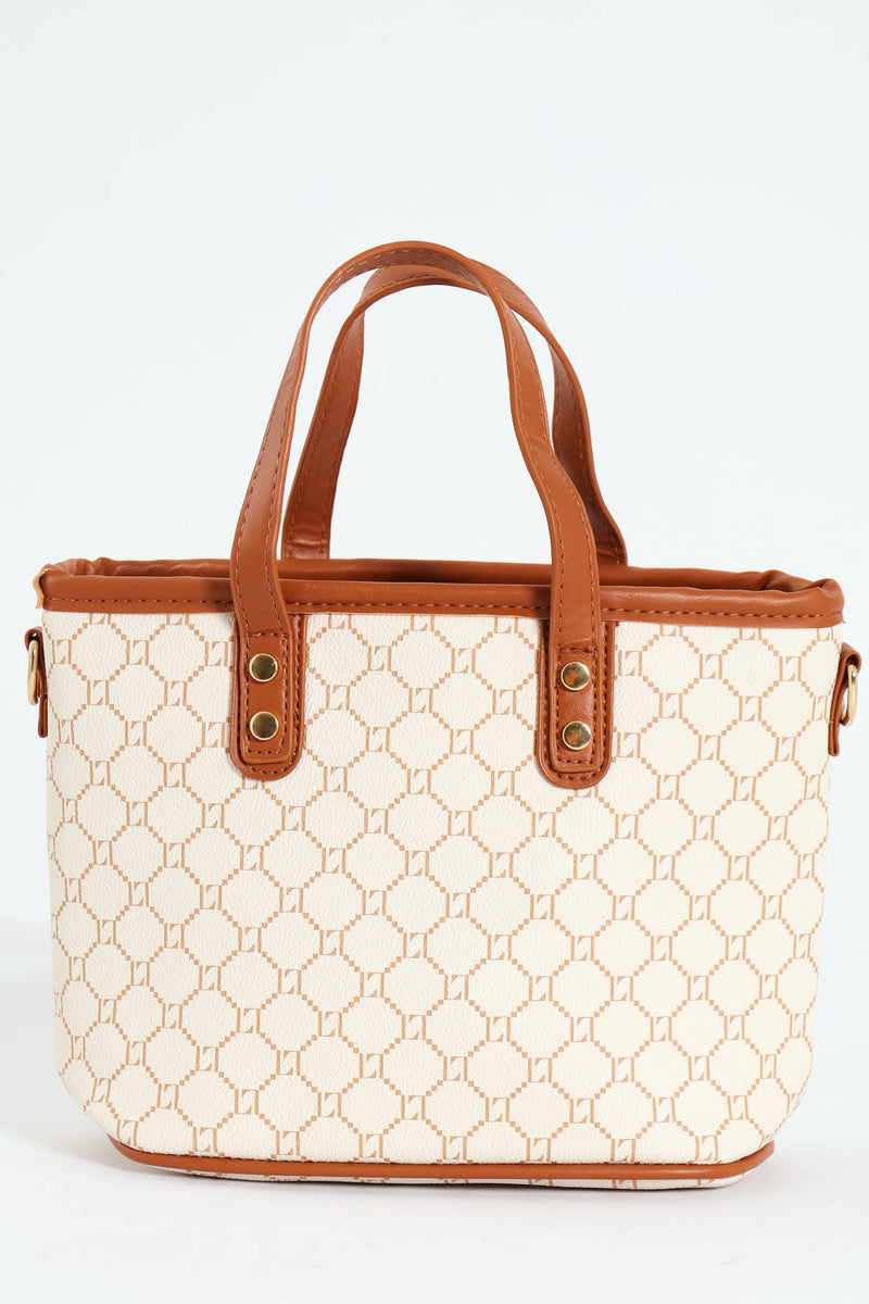 Monogram Minimal Tote Bag - Neutral – LEGiT