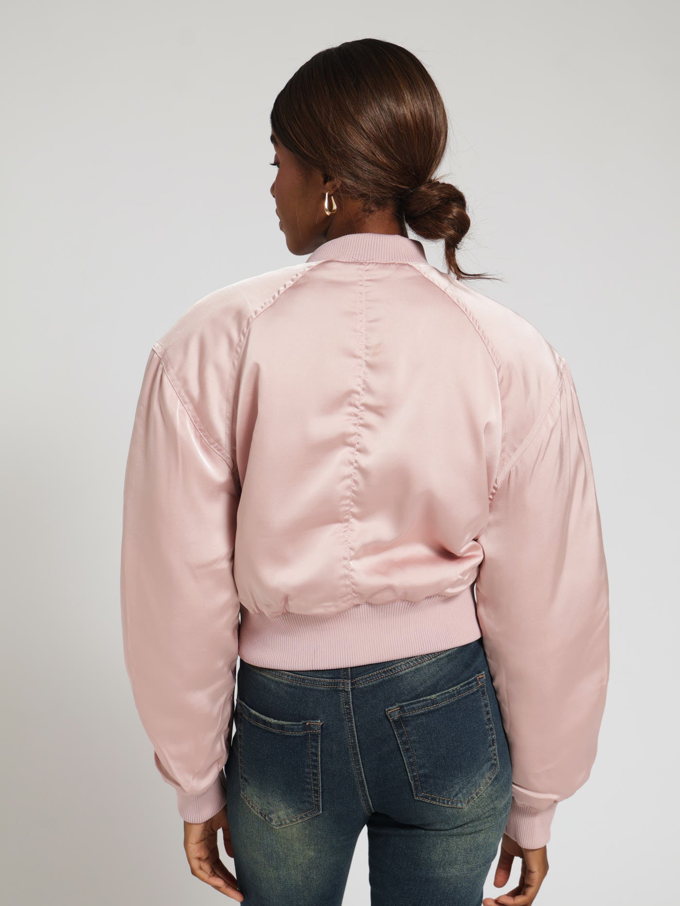 Satin Bomber Jacket - Blush – LEGiT