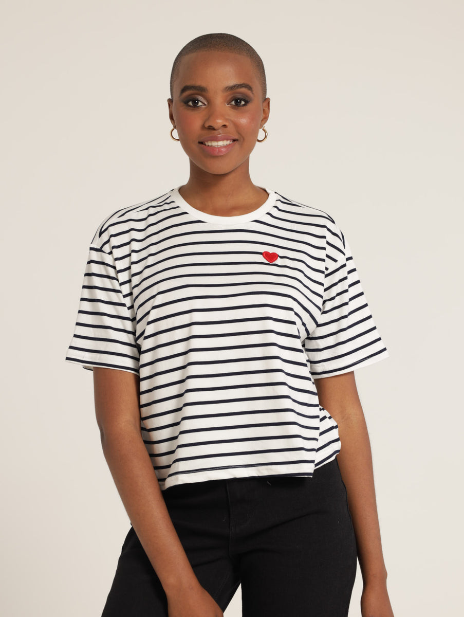 Stripe Heart Tee – LEGiT