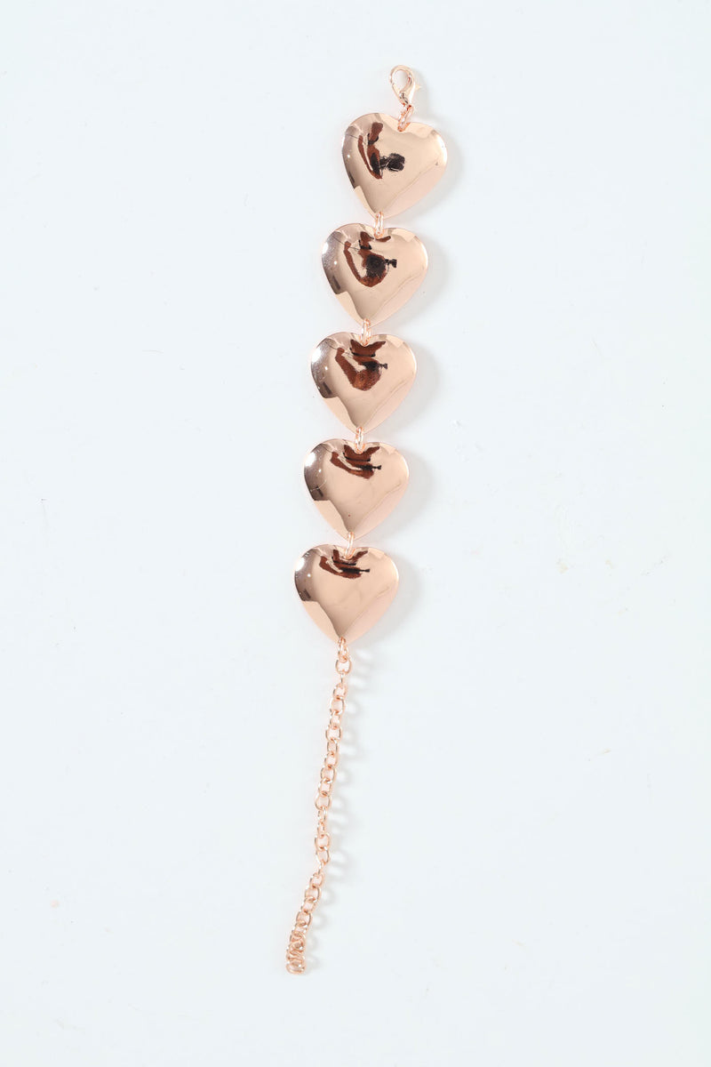 Chunky Heart Bracelet - Rose Gold – LEGiT