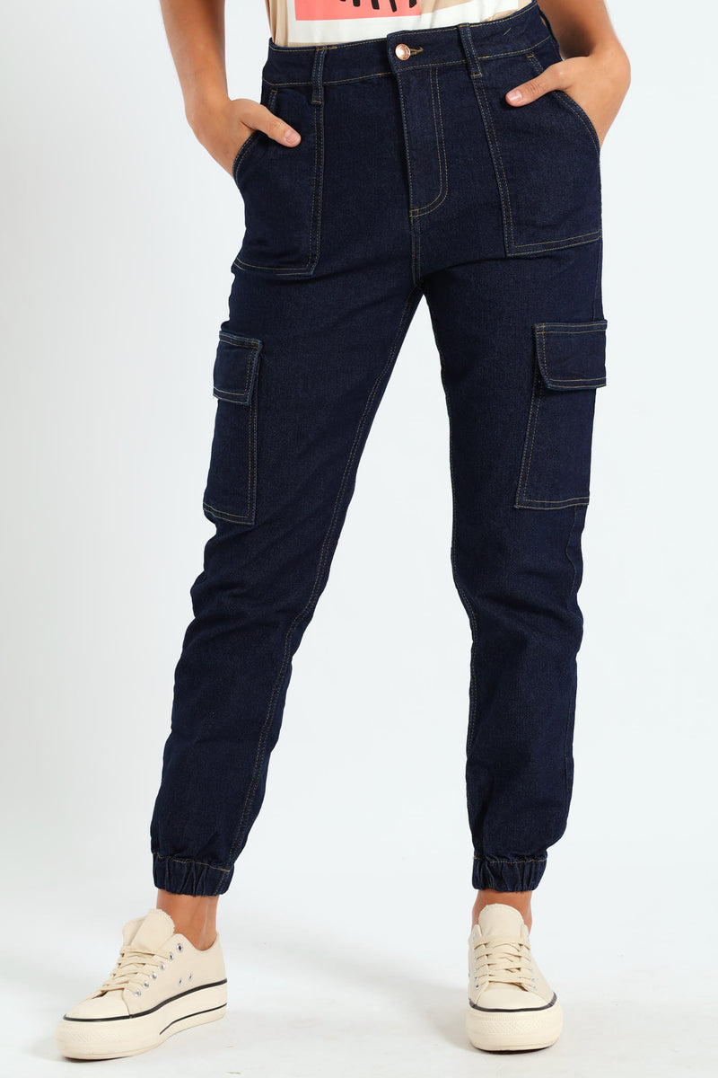 Denim Cargo Jogger - Dark Wash Ink – LEGiT