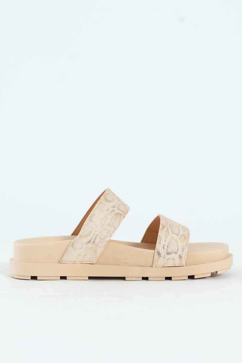 Moulded Woven One Strap Mule Sandal - Off White – LEGiT