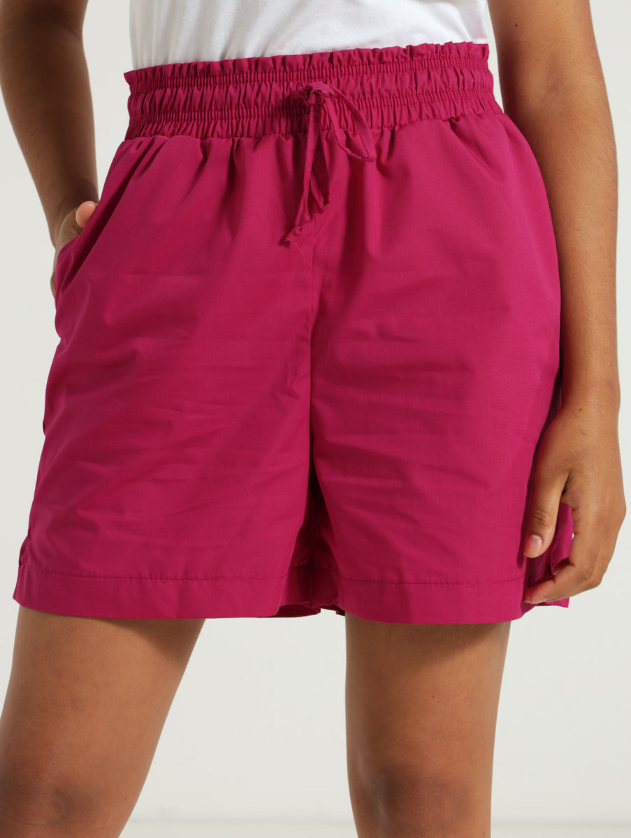 Wide Elastic Poplin Shorts – LEGiT