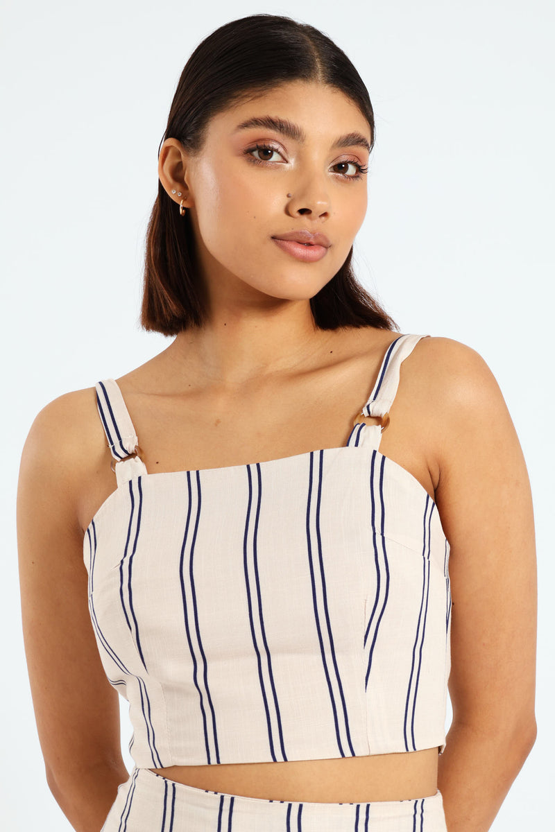 Strappy Stripe Crop Top - Multi – LEGiT