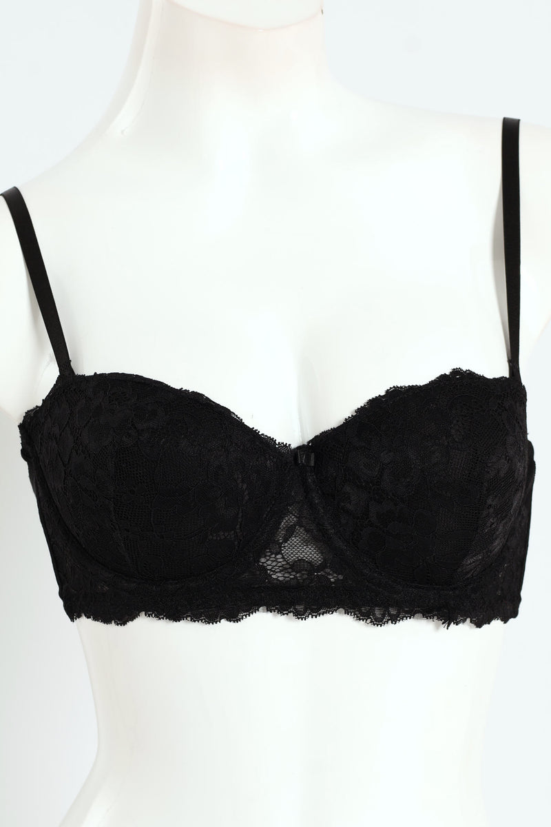 Lace Balconette Bra - Black – LEGiT