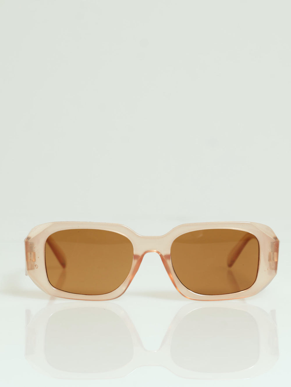 Transparent Rectangular Sunglasses - Champagne – LEGiT