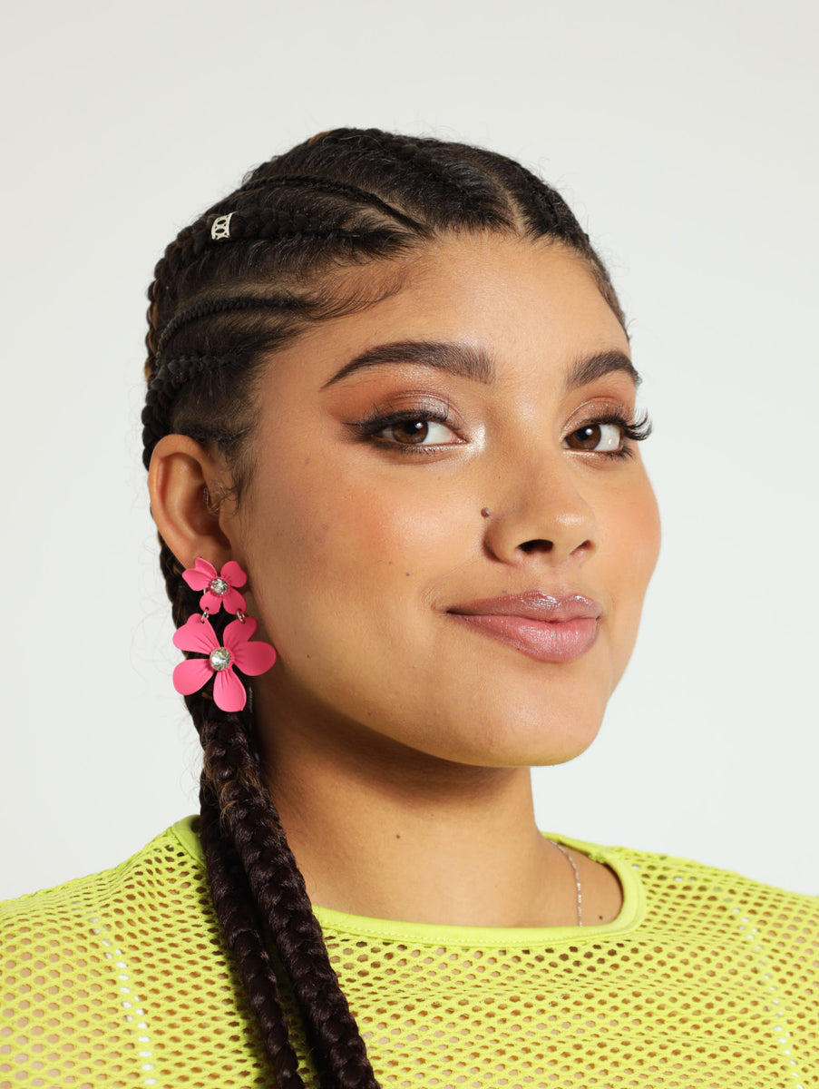 2 Layer Statment Flower Earrings – LEGiT