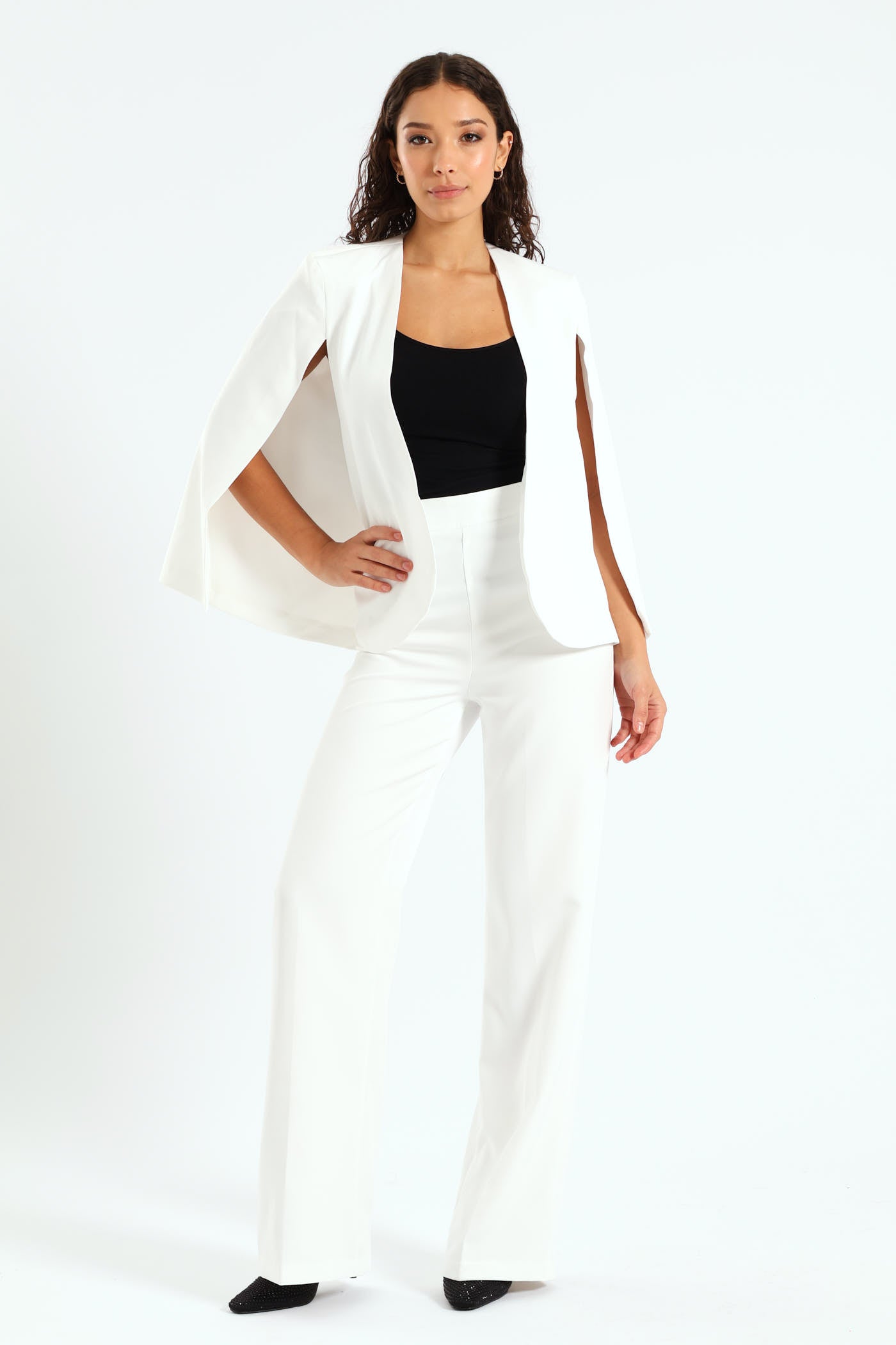 Split Sleeve Blazer - White – LEGiT