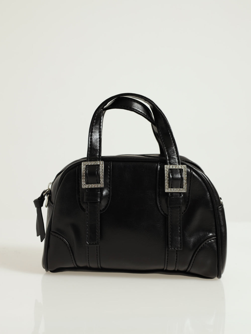 Bowler Bag With Diamante Buckle Detail – LEGiT