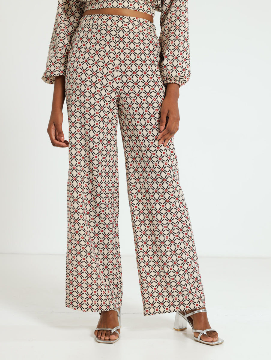 Aztec Print Wideleg Pant – LEGiT