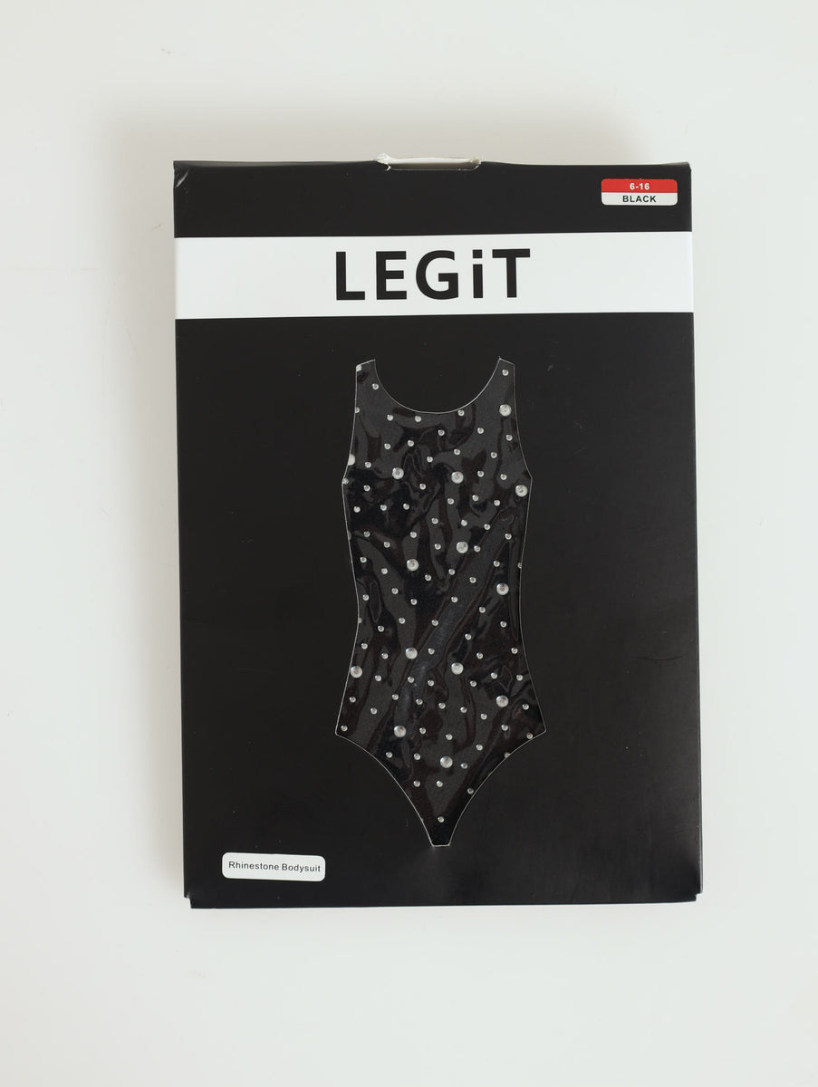 Rhinestone Mesh Bodysuit - Black – LEGiT