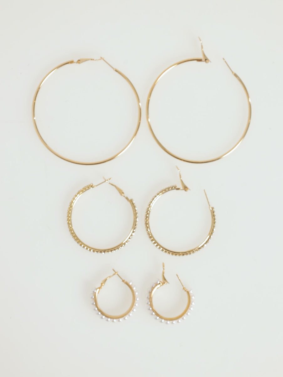3 Pack Multi Hoop Earring Pack – LEGiT