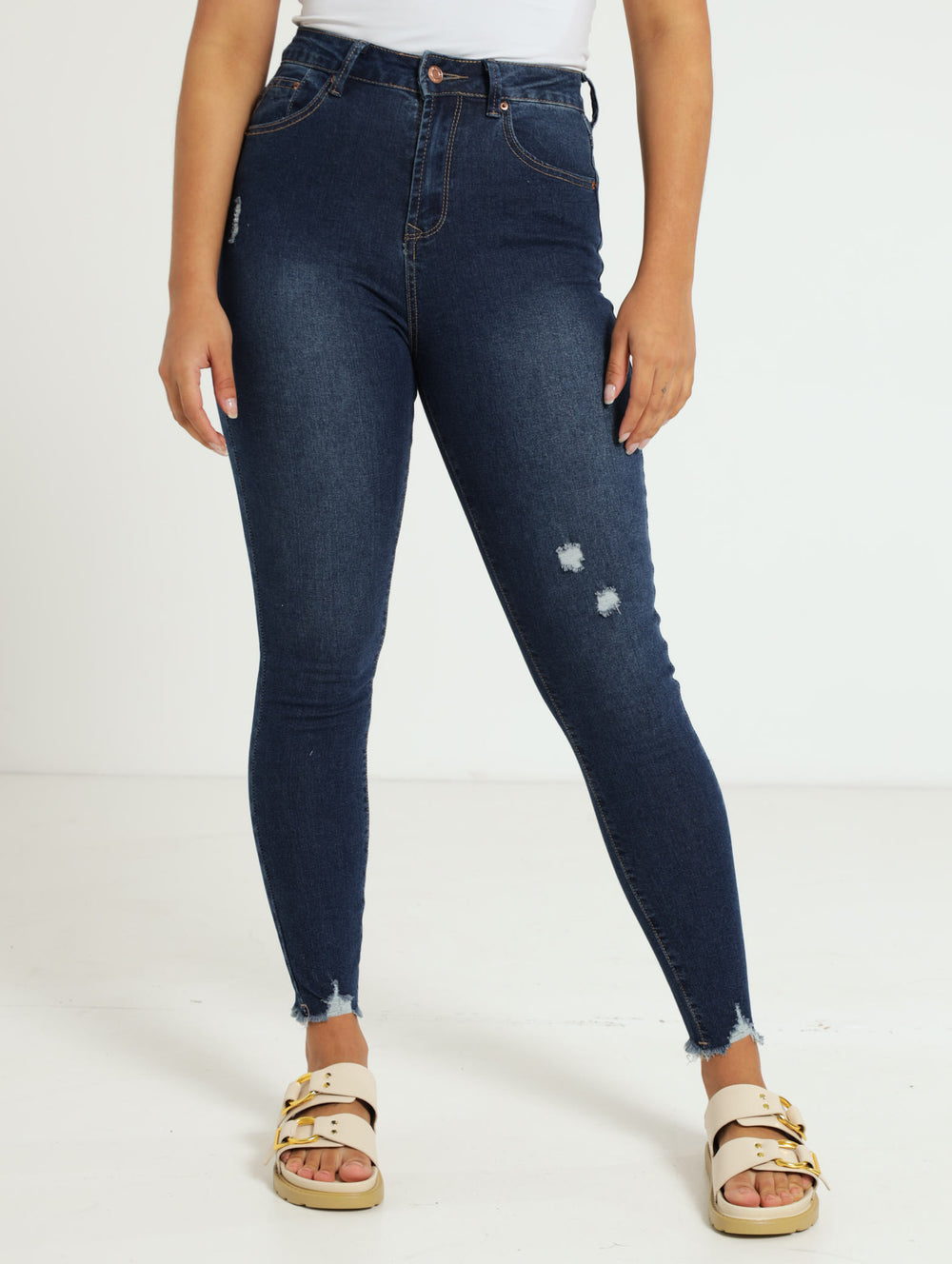 Super High Rise Abraised Skinny Jean – LEGiT