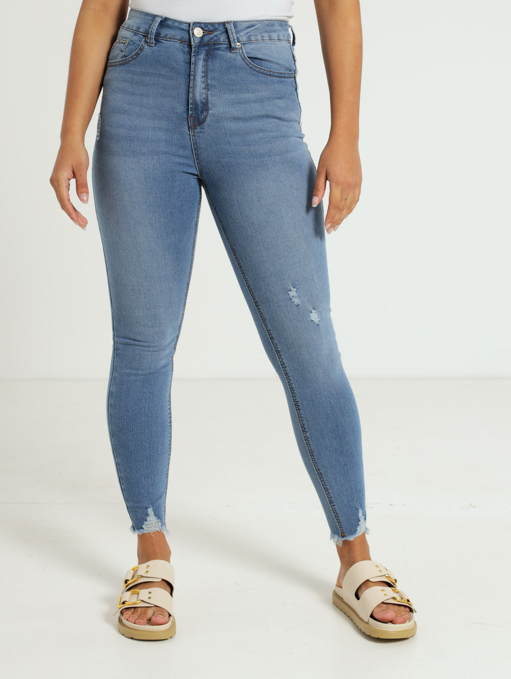 Super High Rise Abraised Skinny Jean – LEGiT