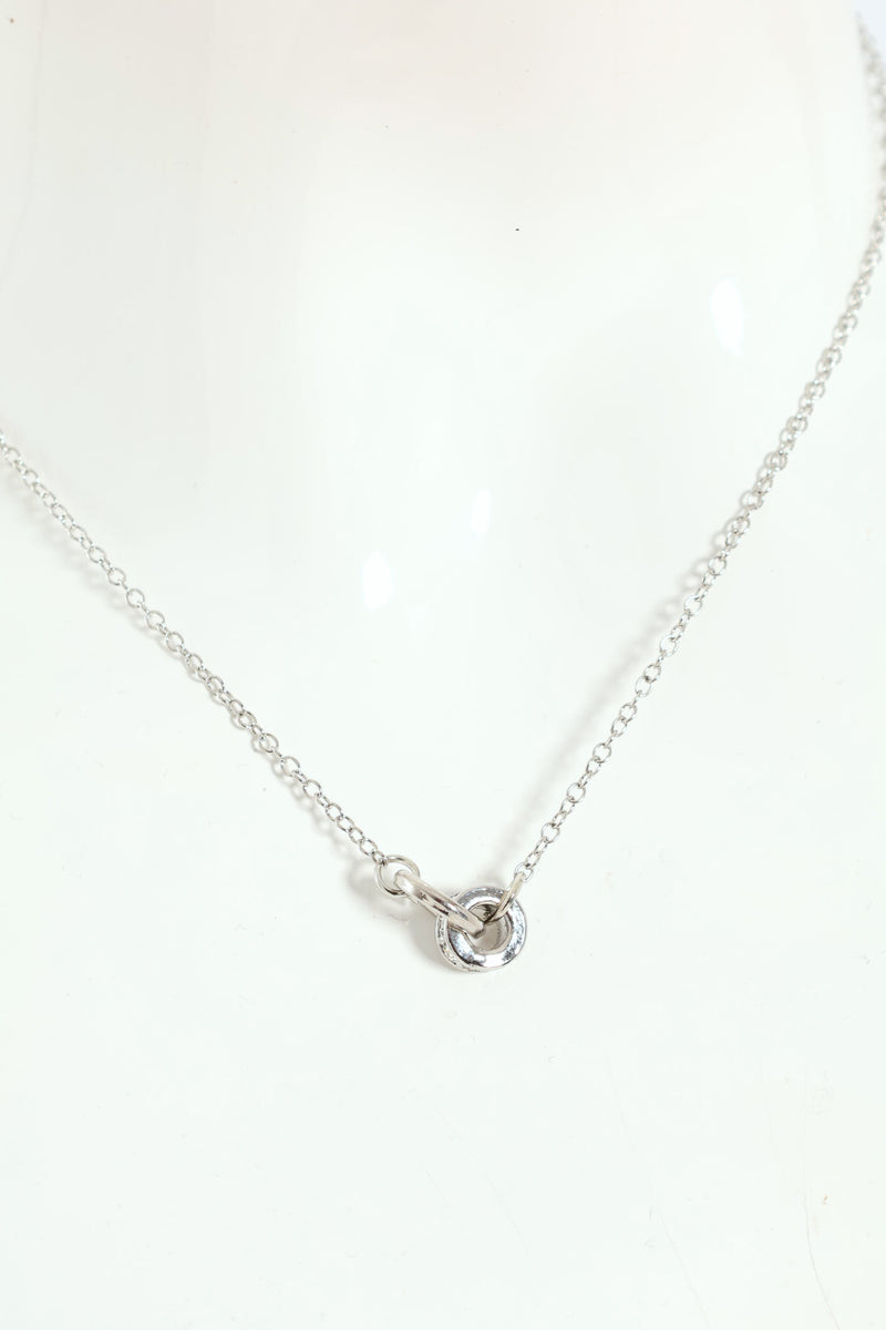 Interlink Diamante Disc Necklace & Matching Earrings - Silver – LEGiT