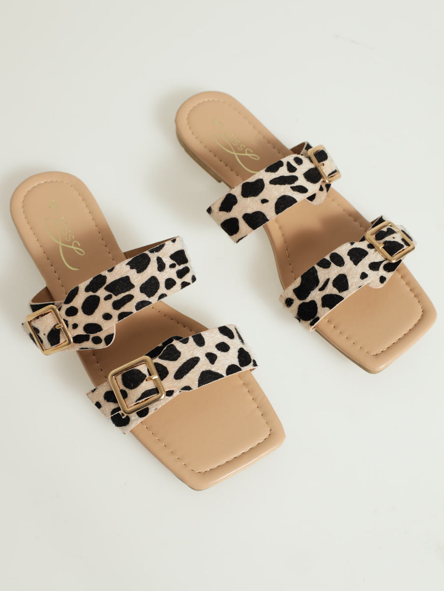 Flat Double Strap Push-In Sandal – LEGiT