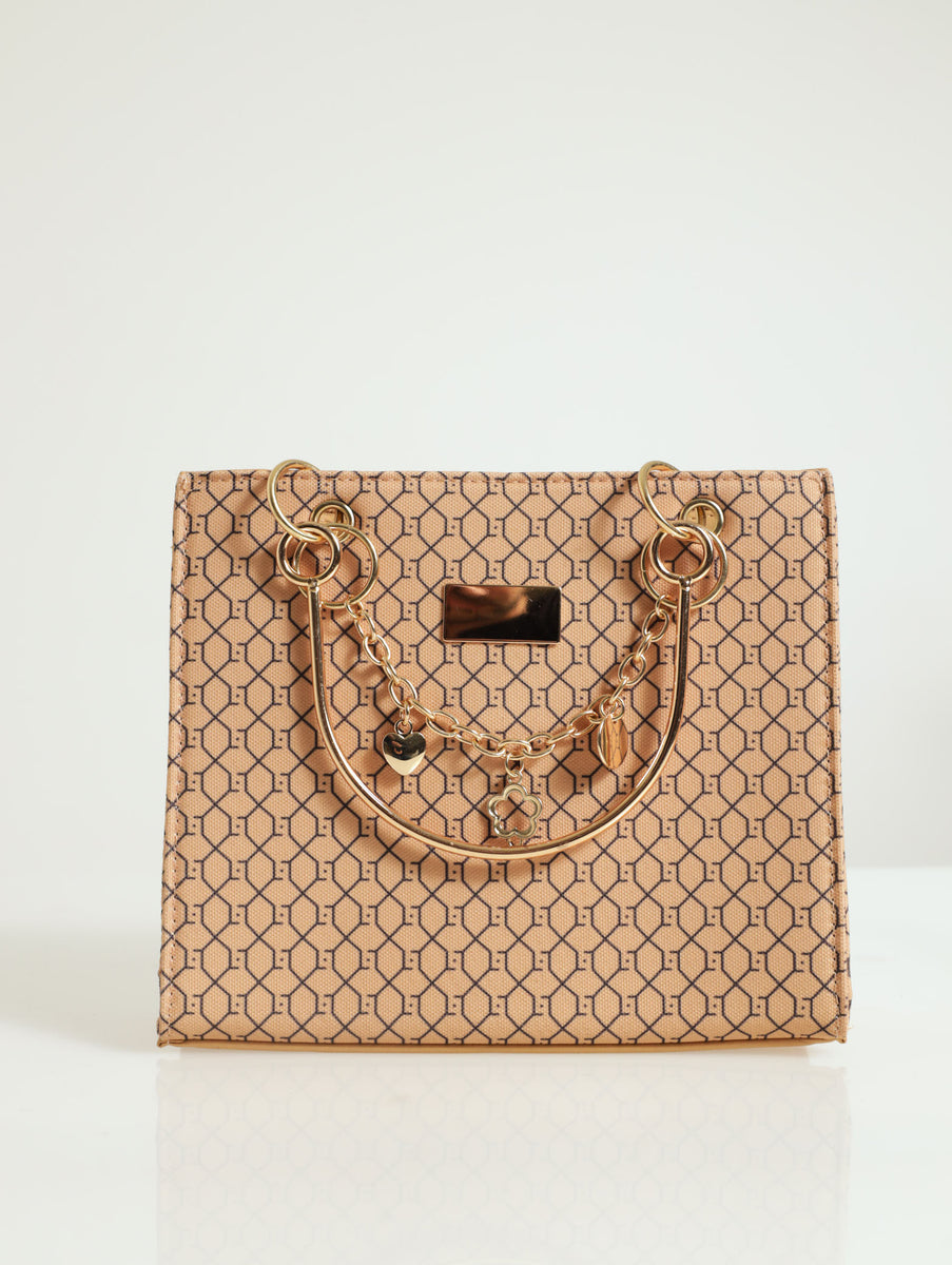 Metal Handle Monogram Tote Bag – LEGiT