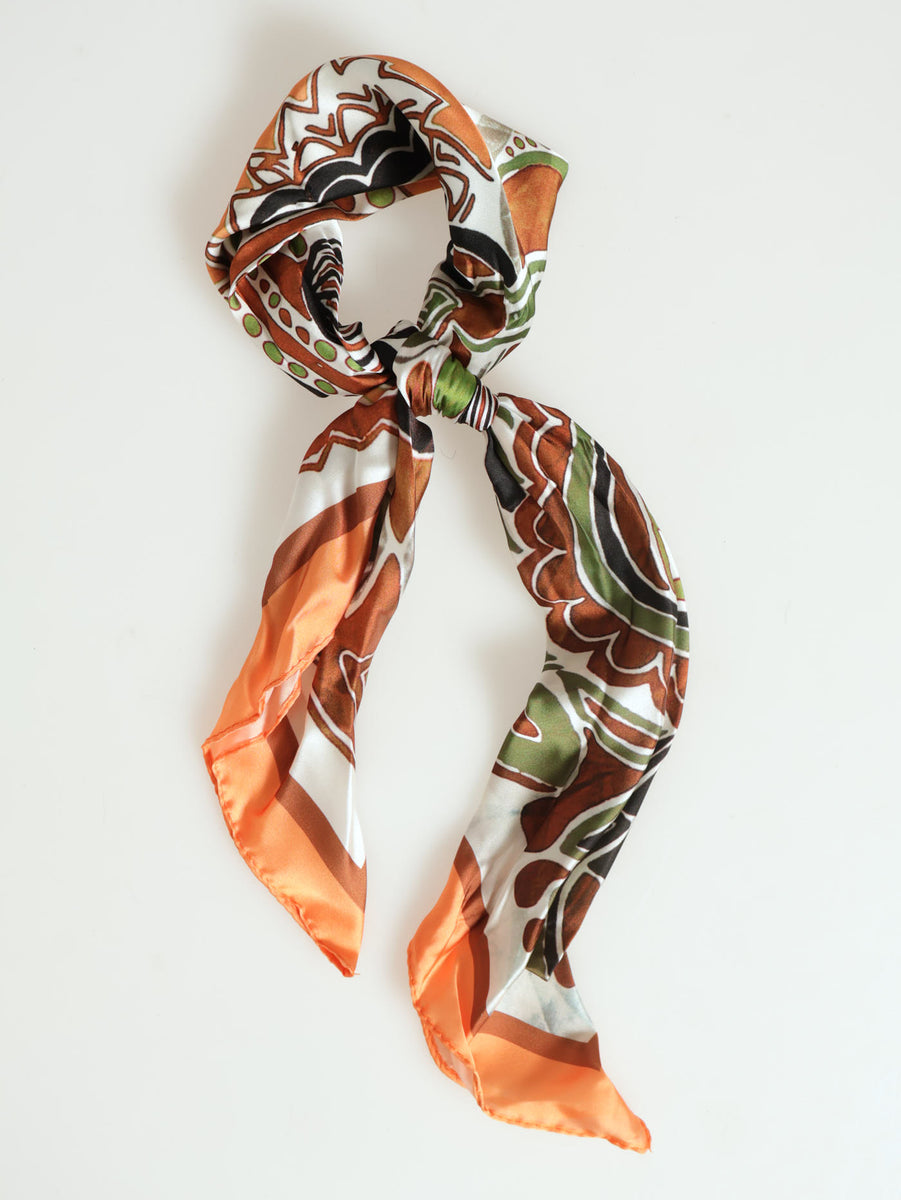 Paisley Print Satin Scarf – LEGiT
