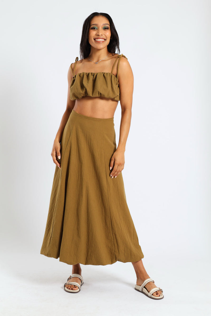 Pleated Crop Top - Fatigue – LEGiT