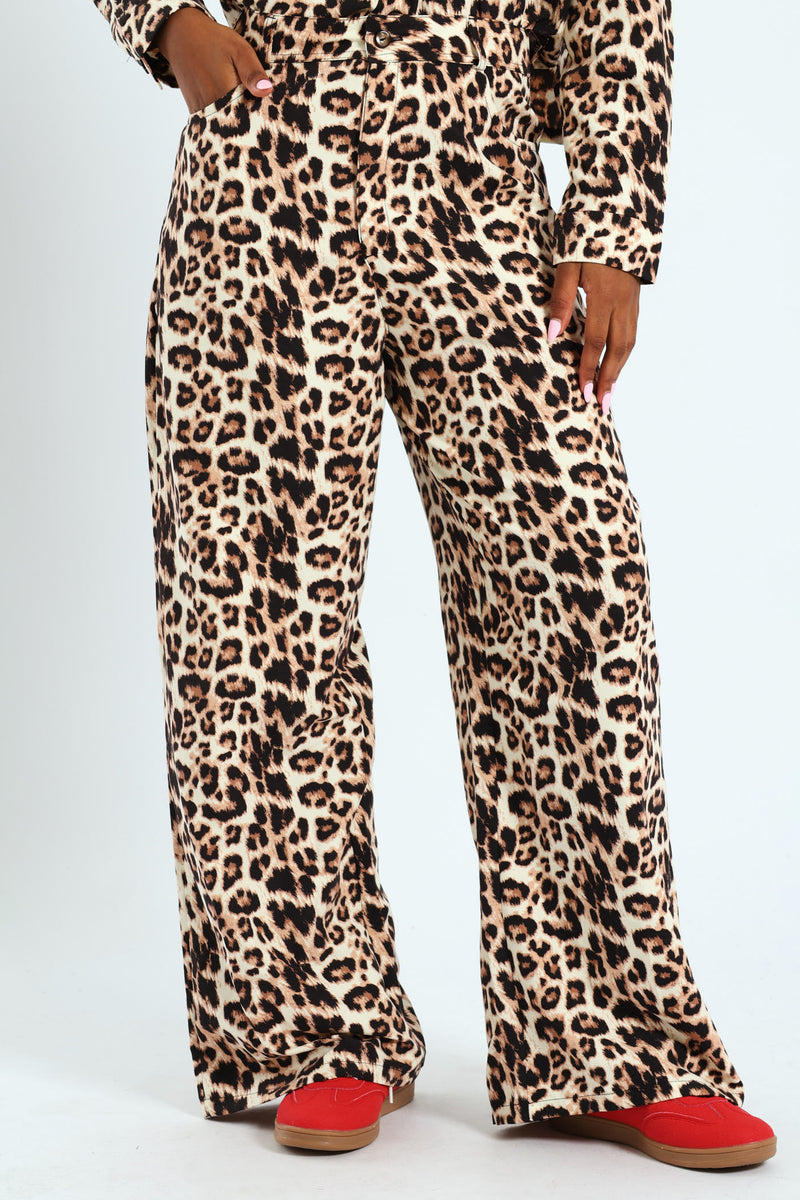 Widelg Elastic Waist Animal Print Pants - Animal – LEGiT