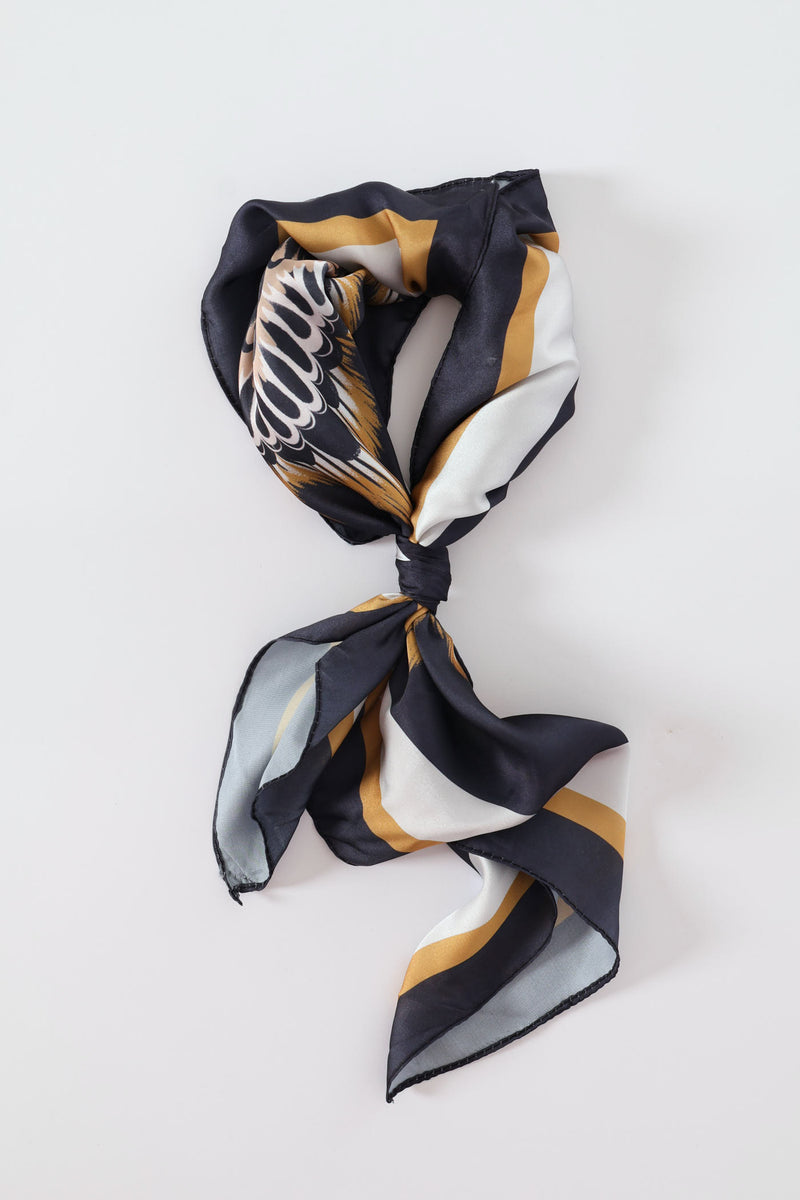 Abstract Flower Satin Scarf - Multi – LEGiT