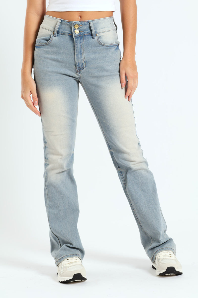 Wide Waistband Kimble Crease Boot Cut Jean - Tea Stain – LEGiT
