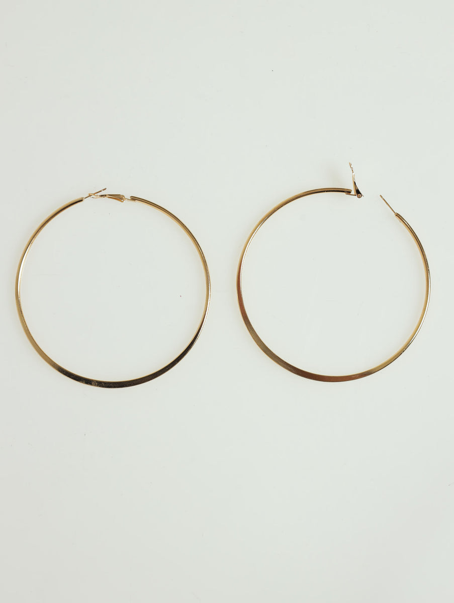 Large Hoop Earrings - Gold – LEGiT