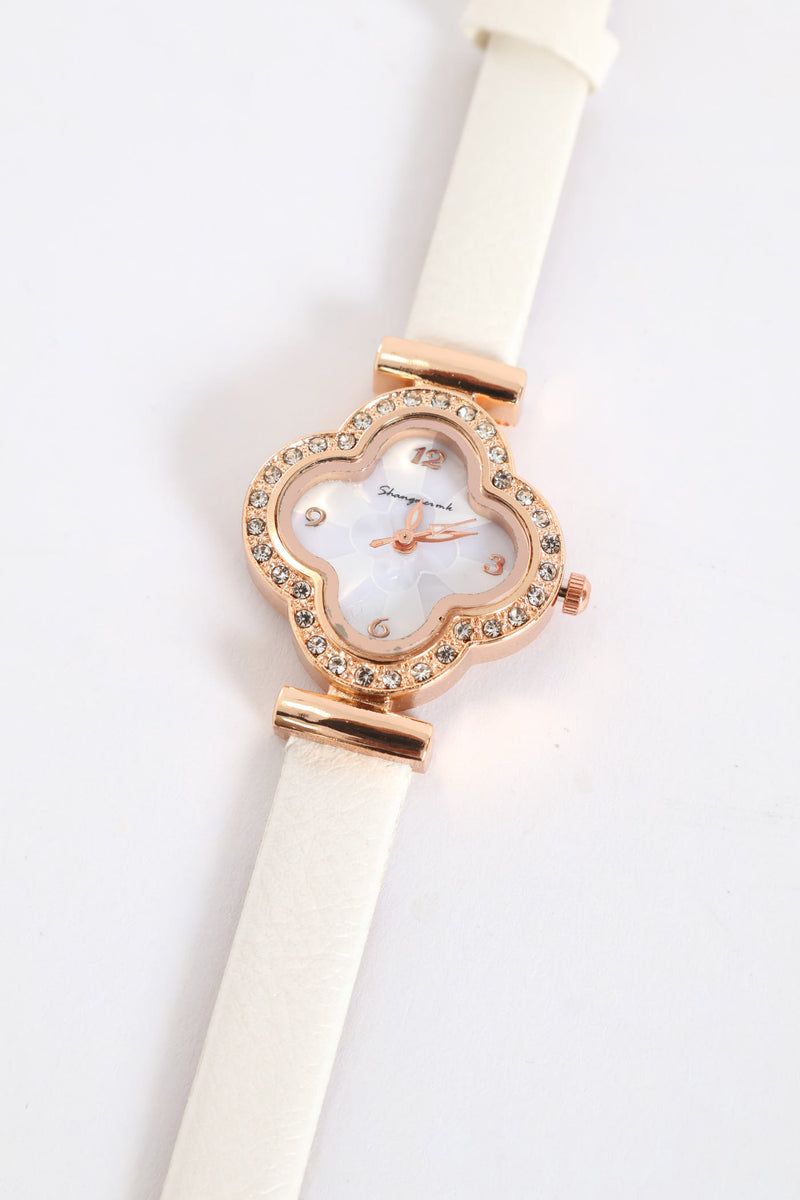 Diamante Flower Dial Watch - Gold – LEGiT
