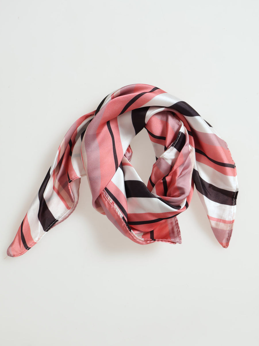 2 Pack Stripe & Plain Satin Scarf – LEGiT