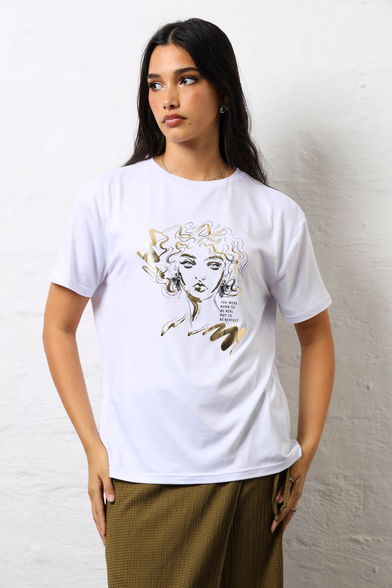 Born To Be Real Screen Tee - White – LEGiT