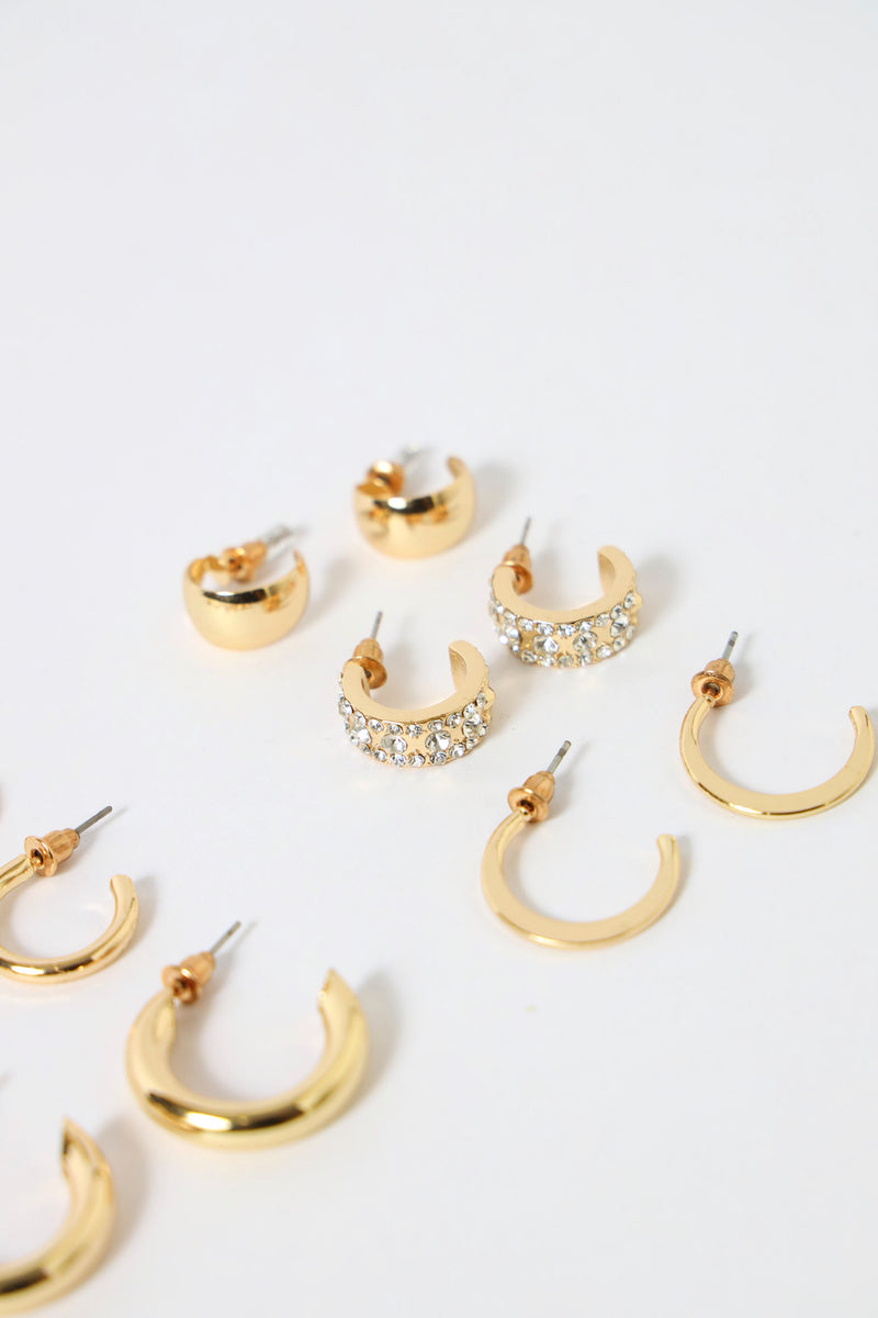 6 Pack Variety Hoop Earrings - Gold – LEGiT