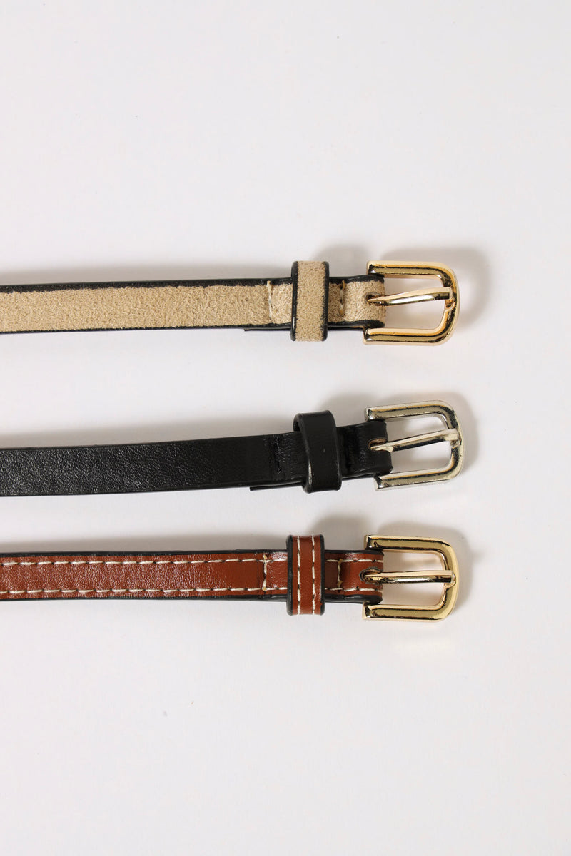 3 Pack Skinny Belts - Black – LEGiT