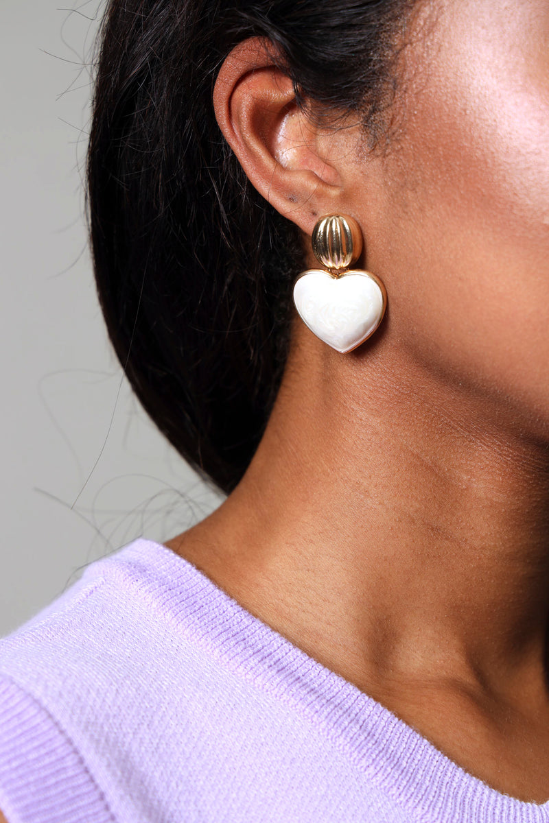 Heart Statement Earring - Gold – LEGiT