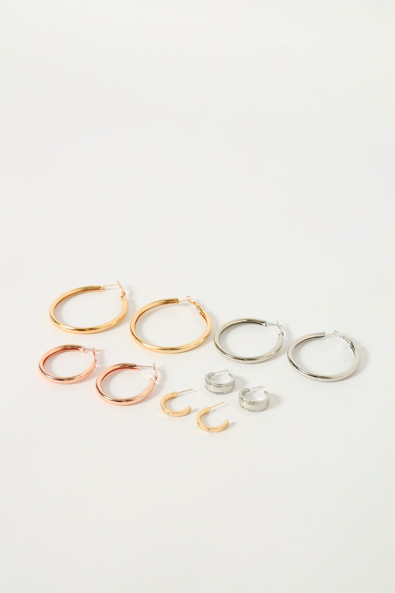 5 Pack Variety Hoop Earrings - Multi – LEGiT