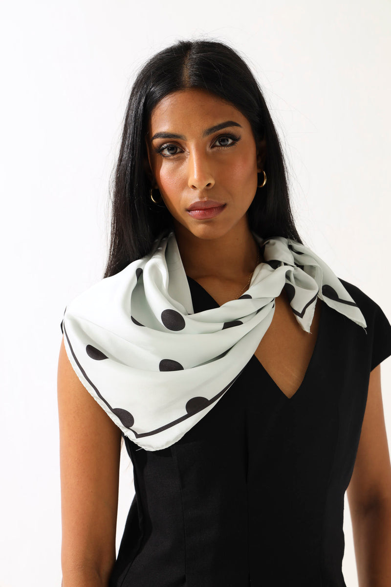 Polka Dot Print Satin Scarf - Multi – LEGiT