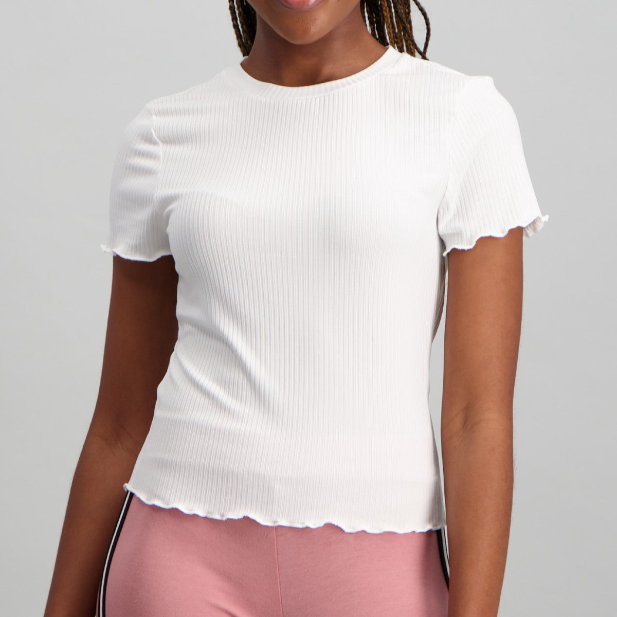 Lettuce Edge Crop Top - White – LEGiT
