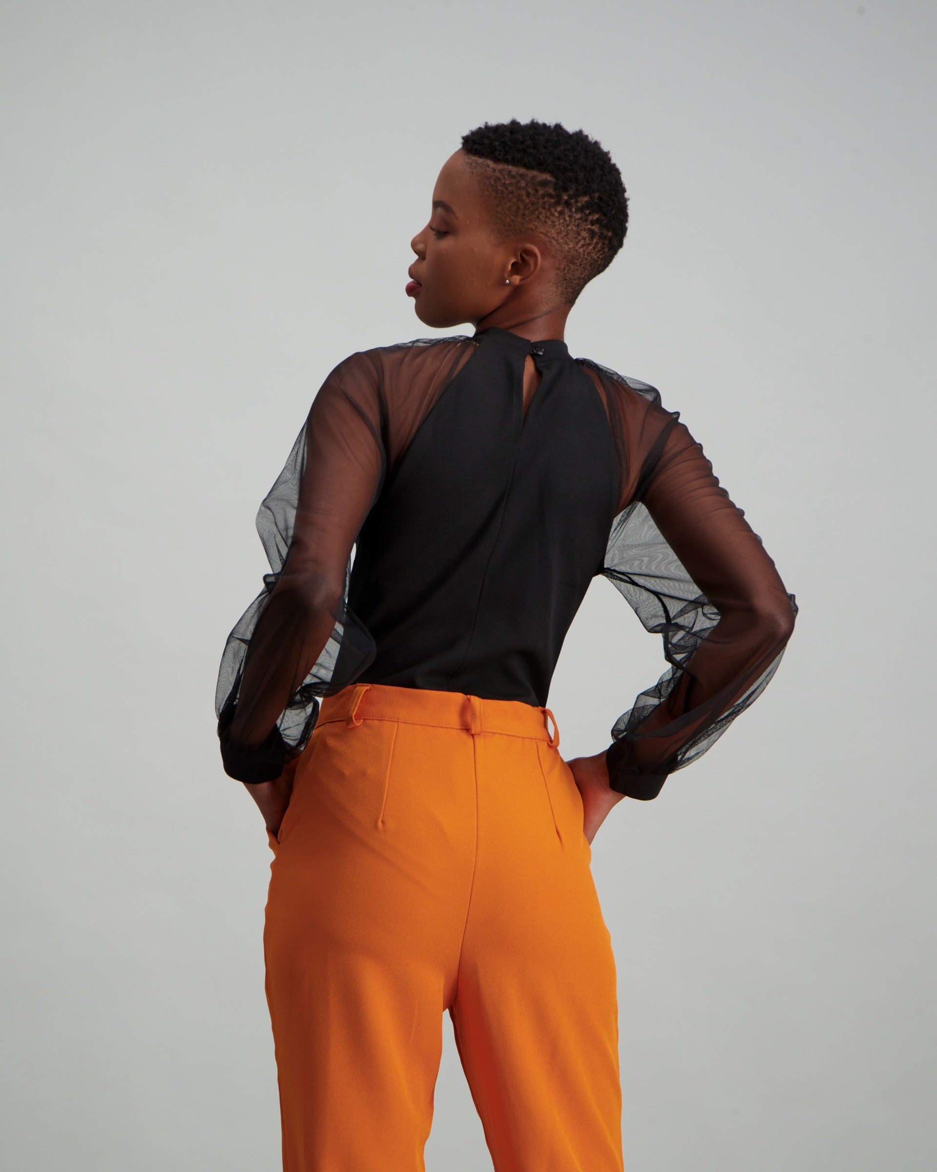 Long Puff Sleeve Bodysuit - Black – LEGiT