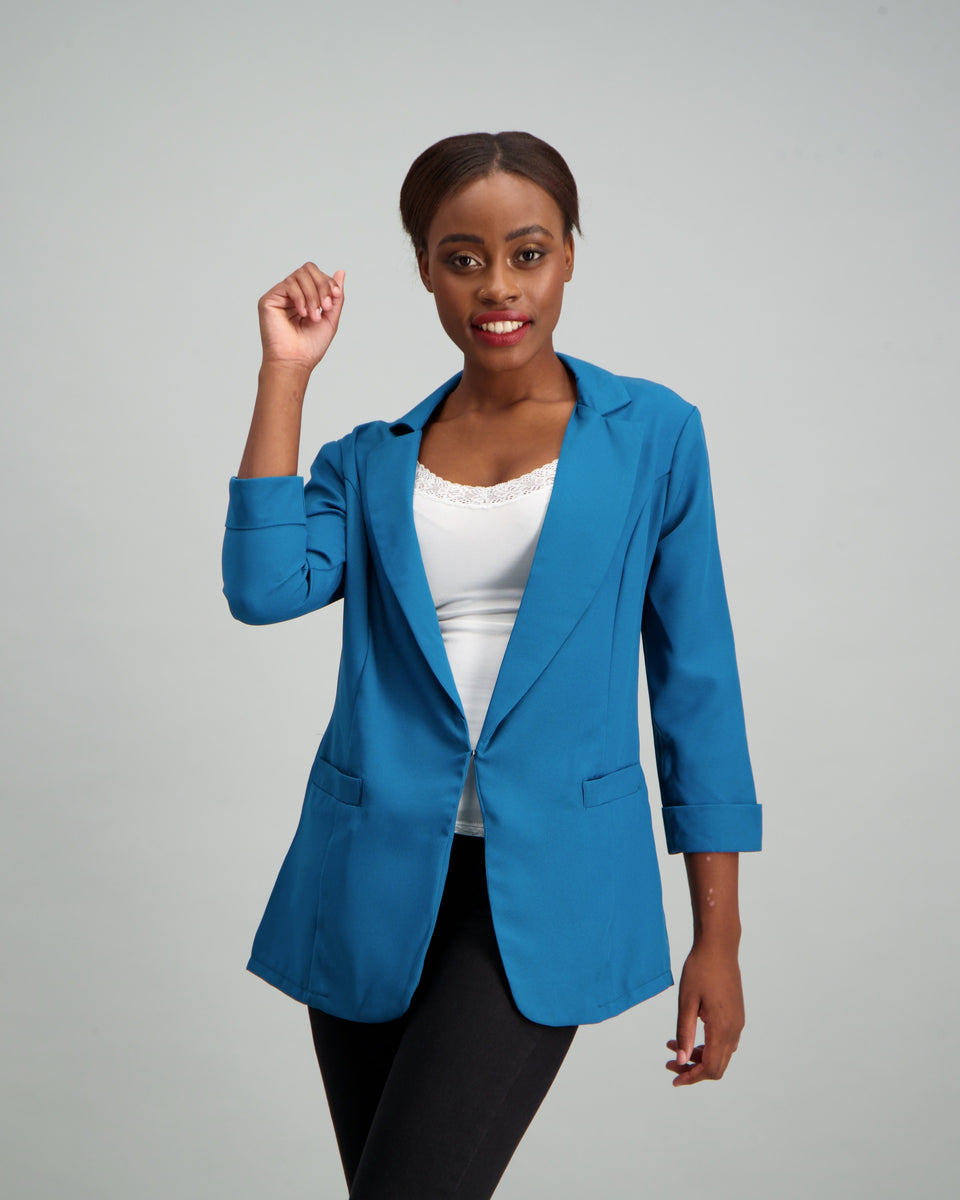 Princess Panel 3/4 Sleeve Unlined Blazer - Ink – LEGiT