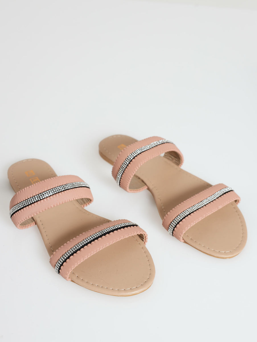 Double Strap Diamante Tube Detail Sandal – LEGiT