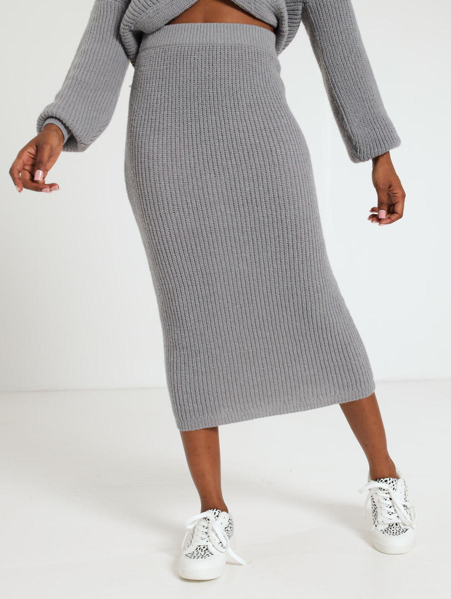 Knitwear Midi Skirt – LEGiT