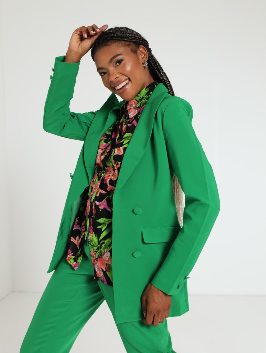 Long Sleeve Open Front Blazer With Covered Button – LEGiT