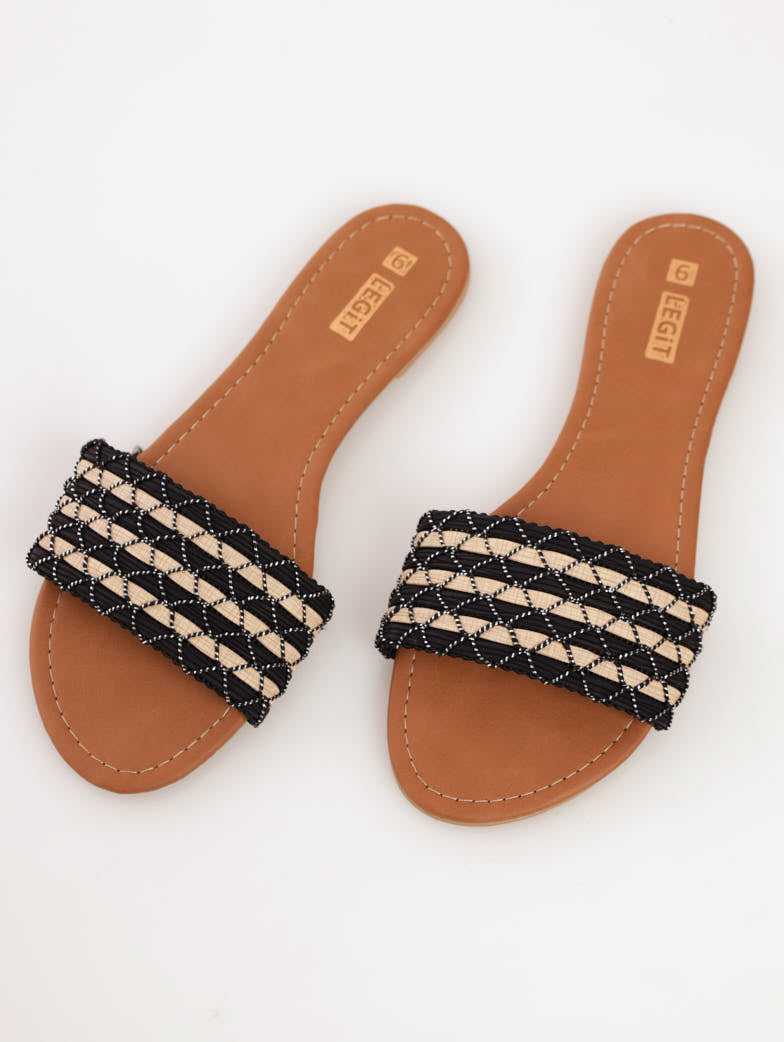 Mermaid Weave Banded Mule Sandal – LEGiT