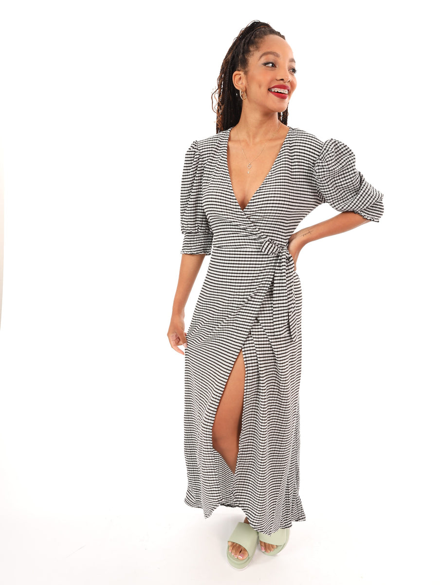 Maxi Check Dress - Black/White – LEGiT